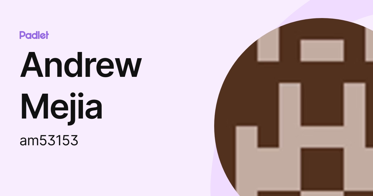 Andrew Mejia (am53153) profile | Padlet