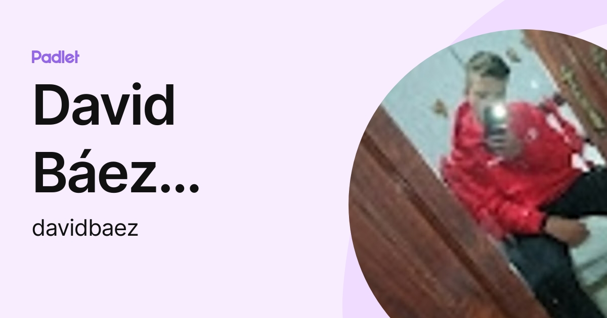 David Báez García (davidbaez) profile | Padlet