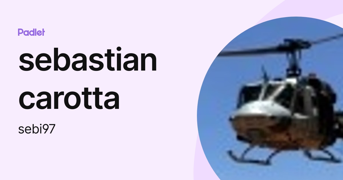 sebastian carotta (sebi97) profile | Padlet