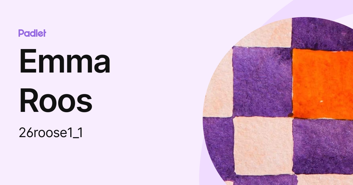 Emma Roos (26roose) profile | Padlet