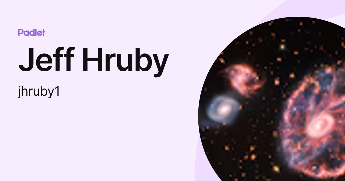 Jeff Hruby (jhruby1) profile | Padlet