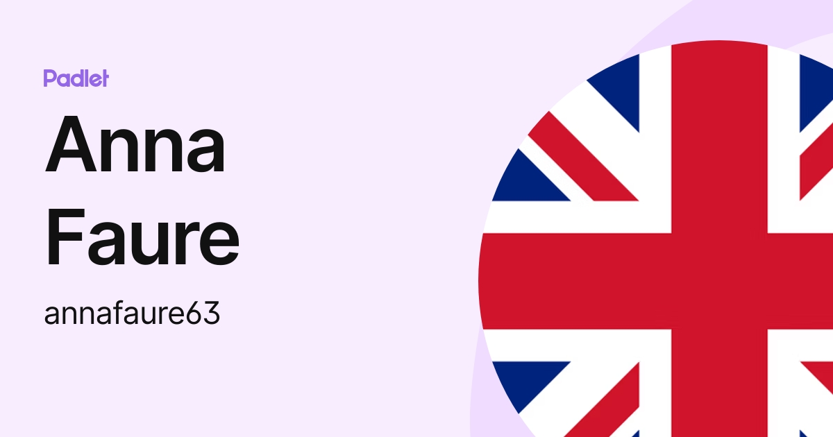 Anna Faure (annafaure63) profile | Padlet