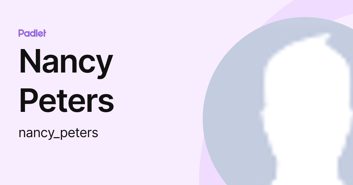 Nancy Peters (nancy_peters) profile | Padlet