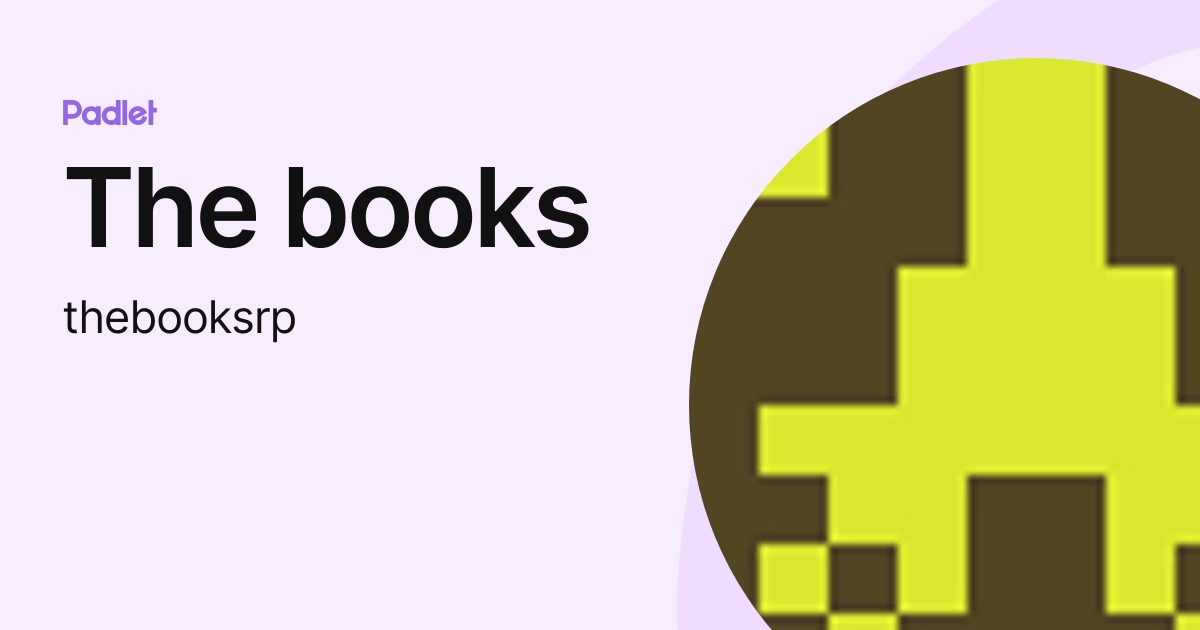 The books (thebooksrp) profile | Padlet