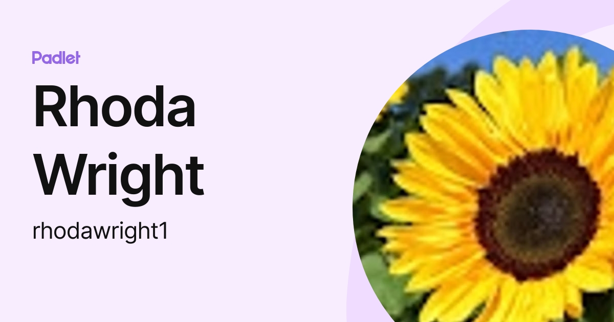 Rhoda Wright (rhodawright) profile | Padlet