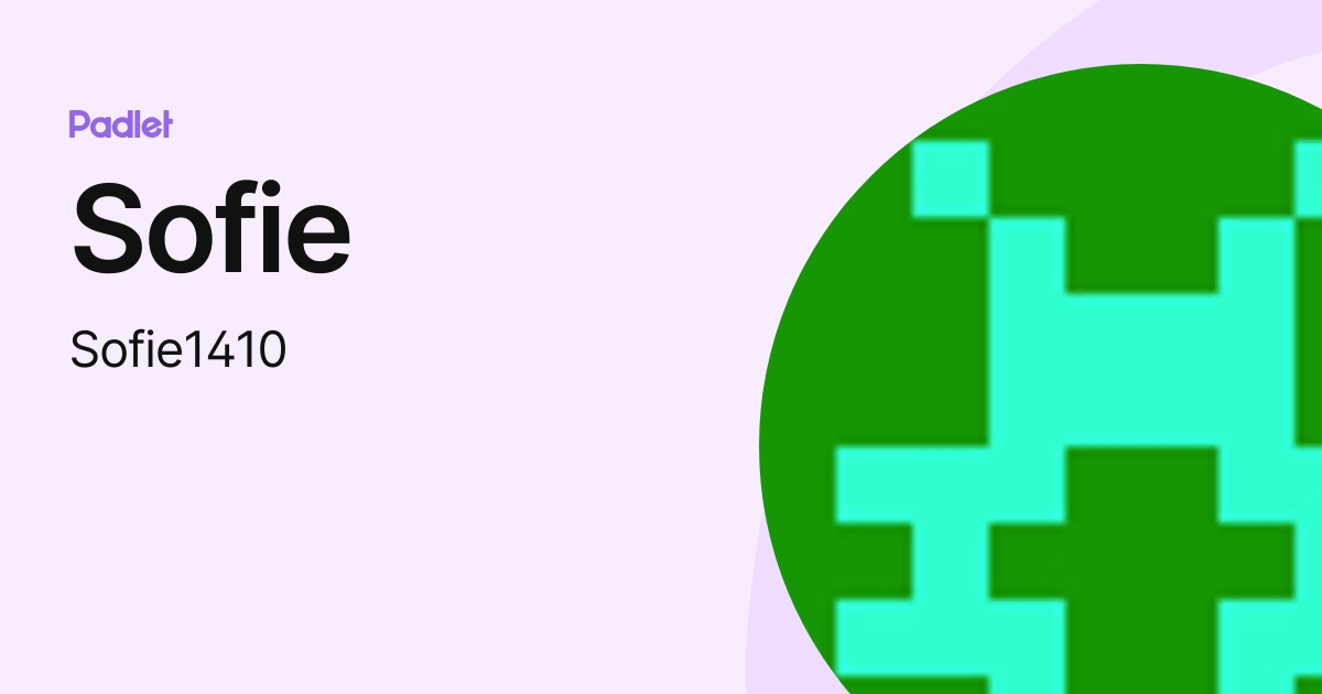 Sofie (Sofie1410) profile | Padlet