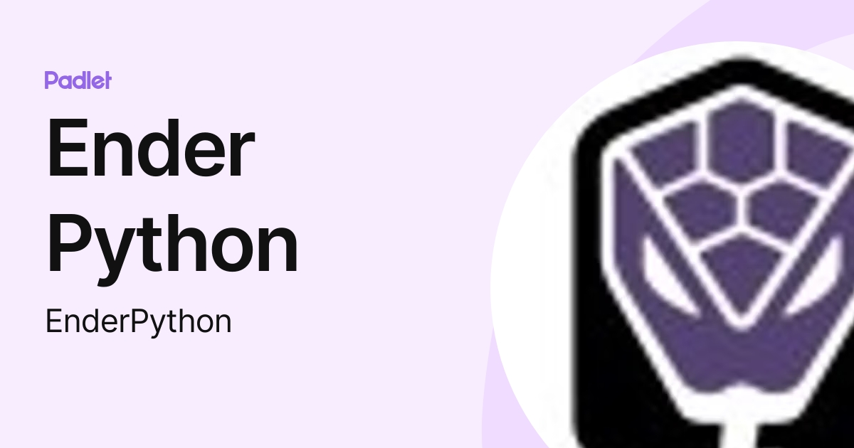 Ender Python (EnderPython) profile | Padlet