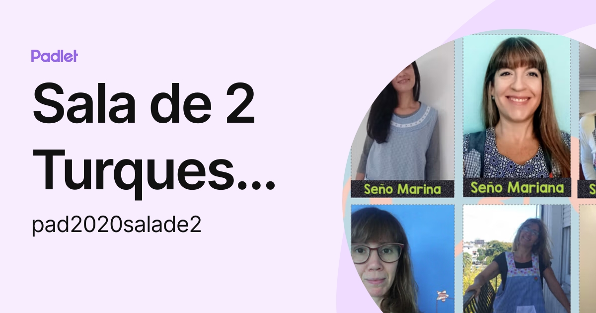 Sala de 2 Turquesa Verde (pad2020salade2) profile | Padlet