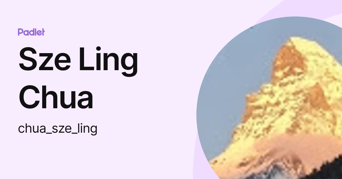 Sze Ling Chua (chua_sze_ling) profile | Padlet