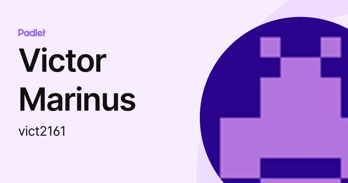Victor Marinus (vict2161) profile | Padlet