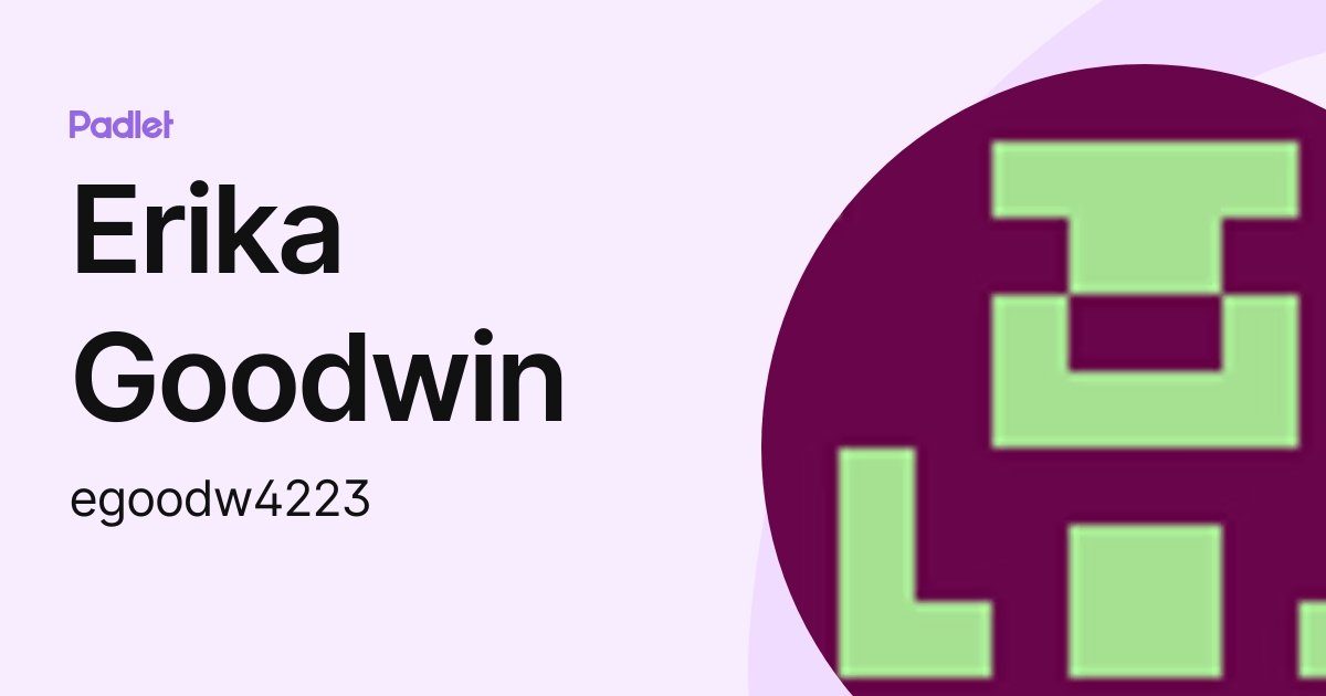 Erika Goodwin (egoodw4223) profile | Padlet