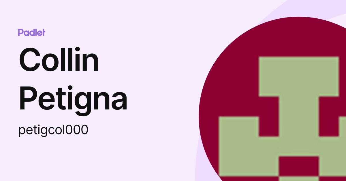 Collin Petigna (petigcol000) profile | Padlet