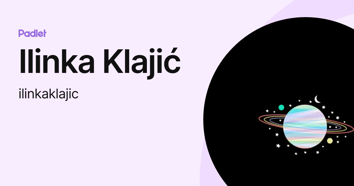 Ilinka Klajić (ilinkaklajic) profile | Padlet