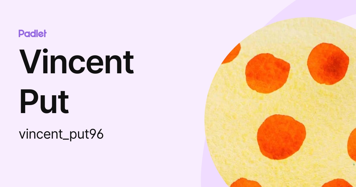 Vincent Put (vincent_put96) profile | Padlet