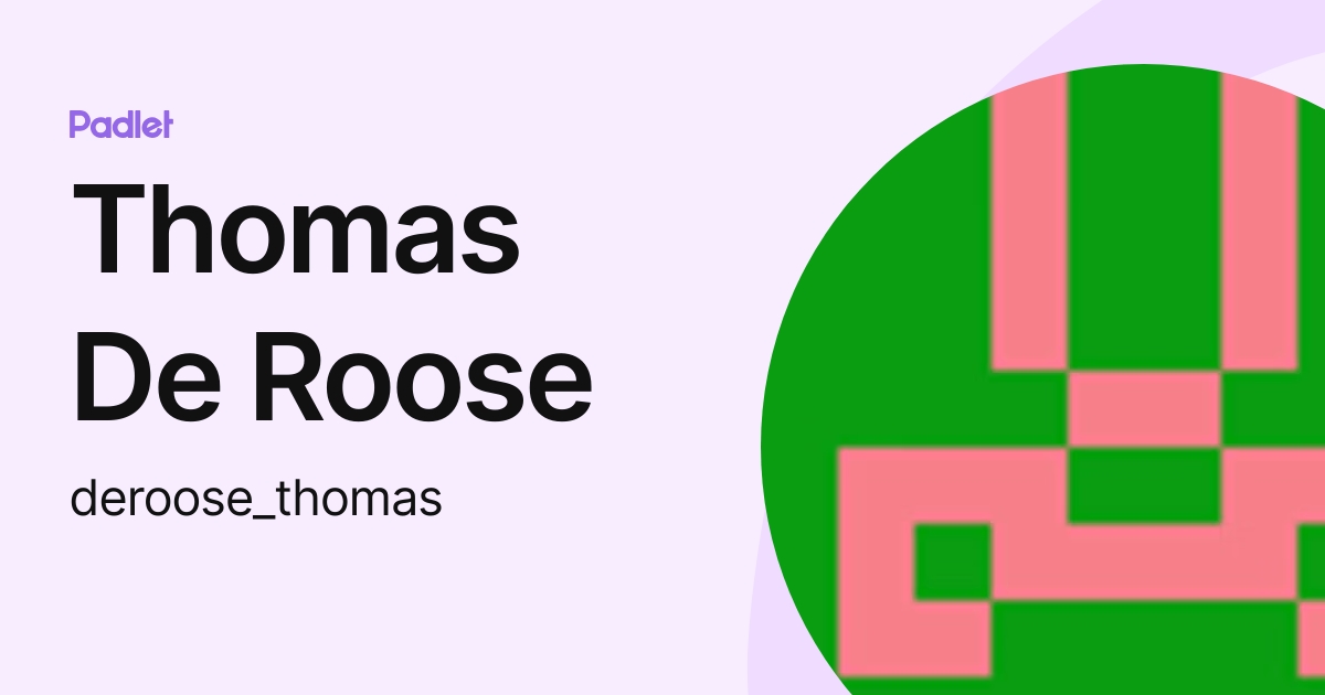 Thomas De Roose (deroose_thomas) profile | Padlet