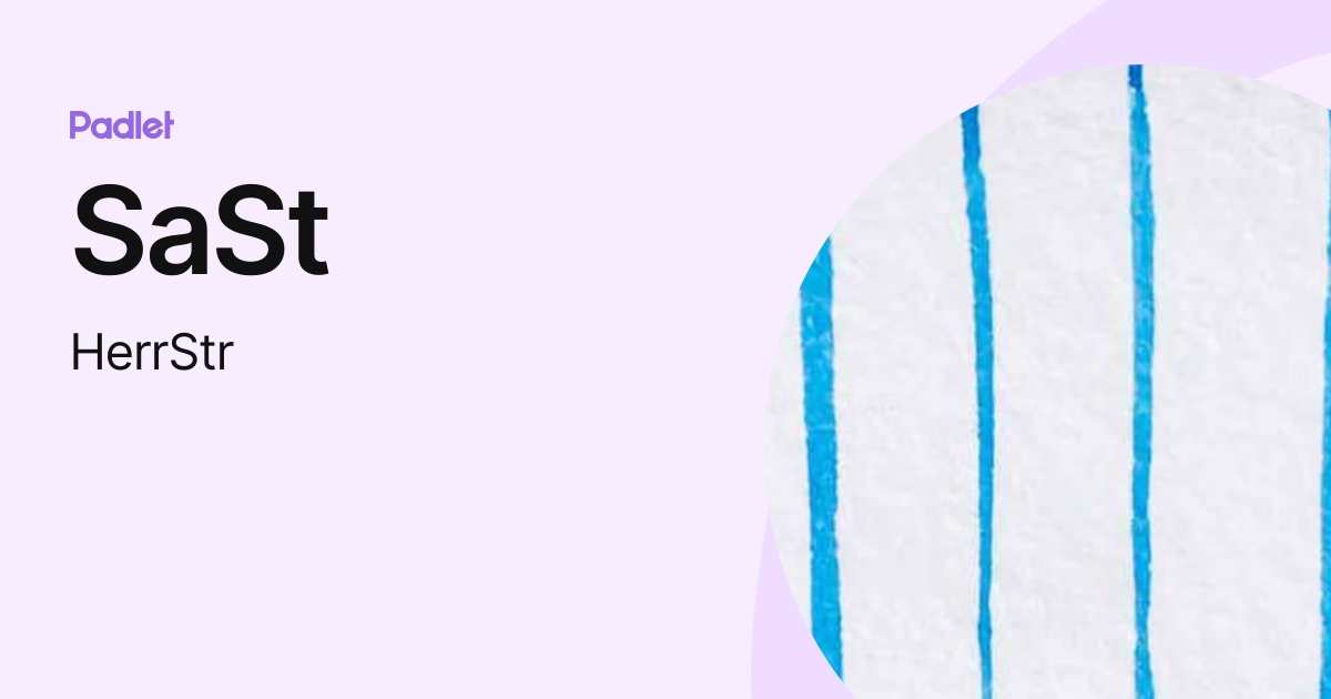 SaSt (HerrStr) profile | Padlet