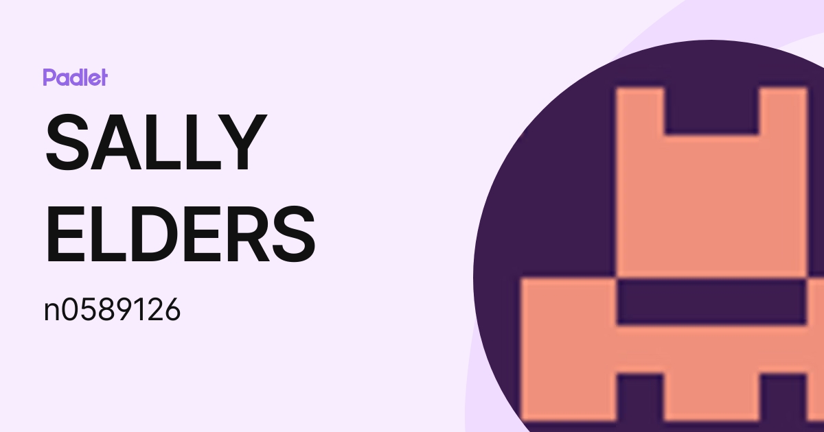 SALLY ELDERS (n0589126) profile | Padlet