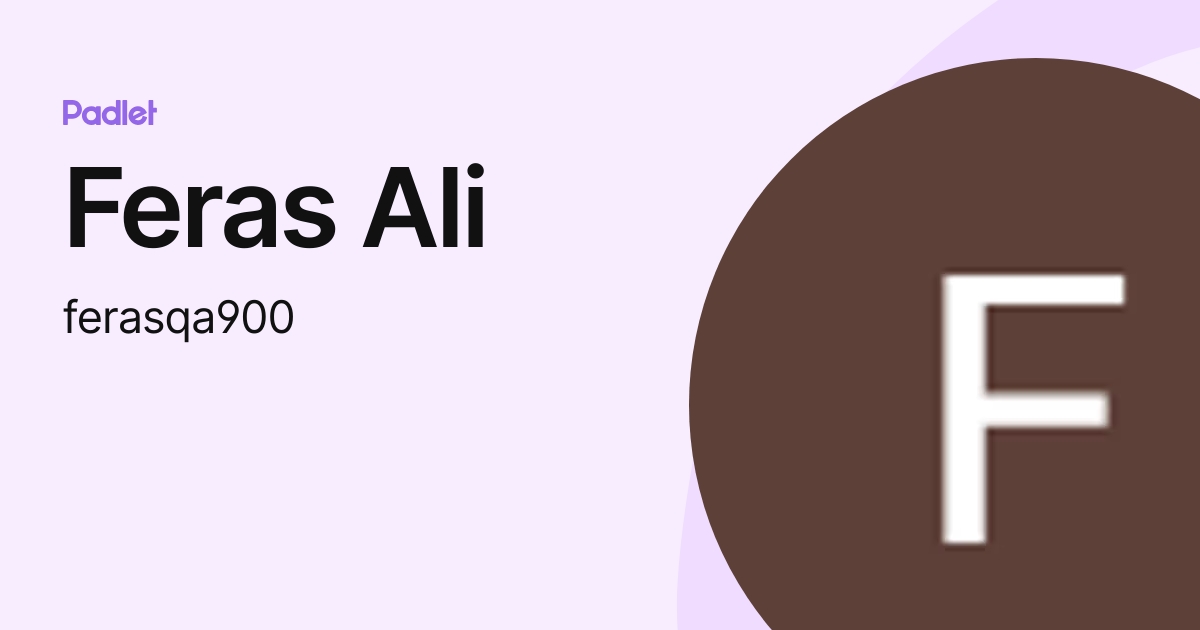 Feras Ali (ferasqa900) profile | Padlet