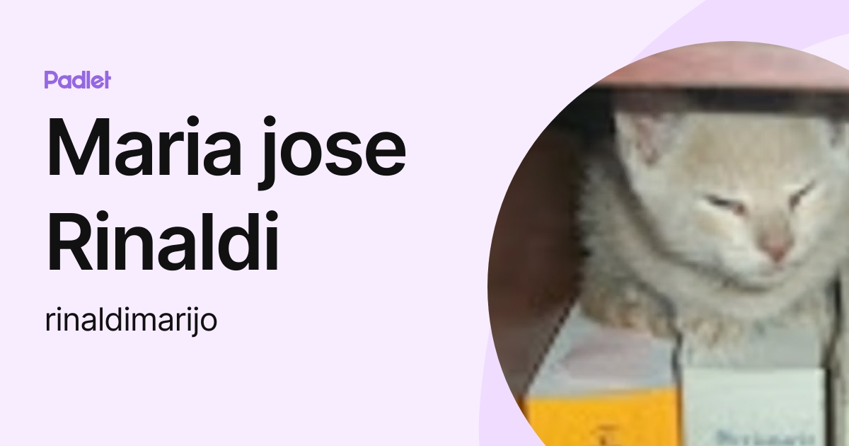 Maria jose Rinaldi (rinaldimarijo) profile | Padlet