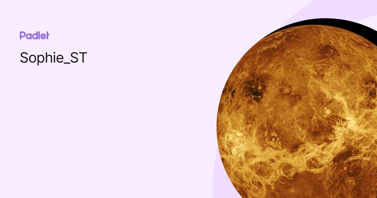Sophie_ST profile | Padlet