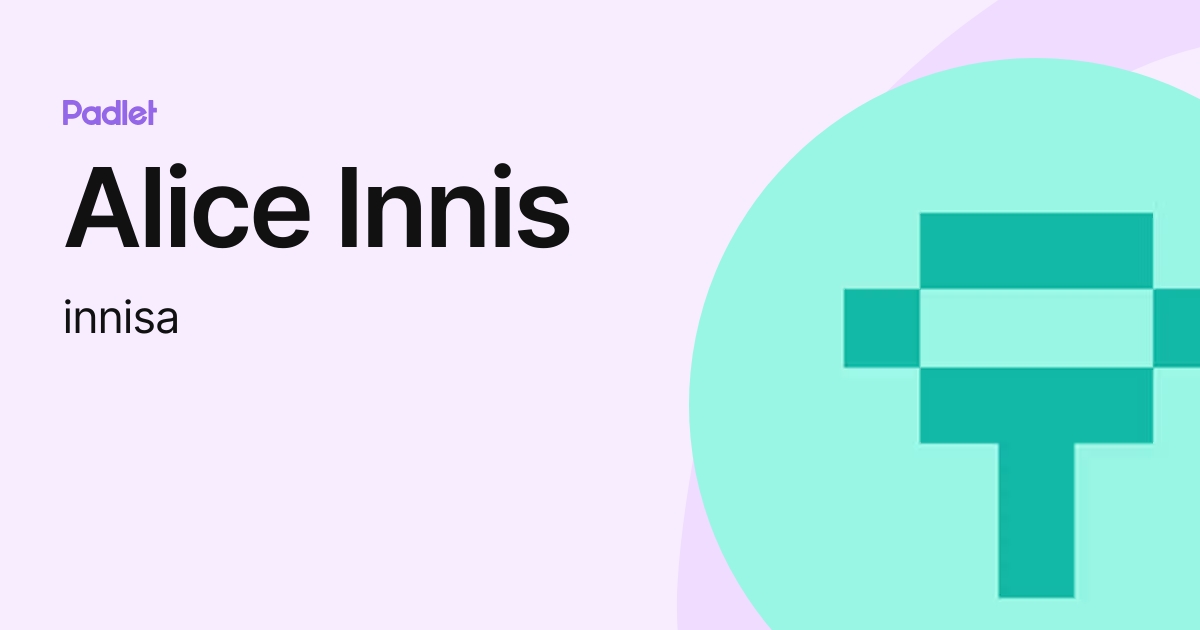 Alice Innis (innisa) profile | Padlet