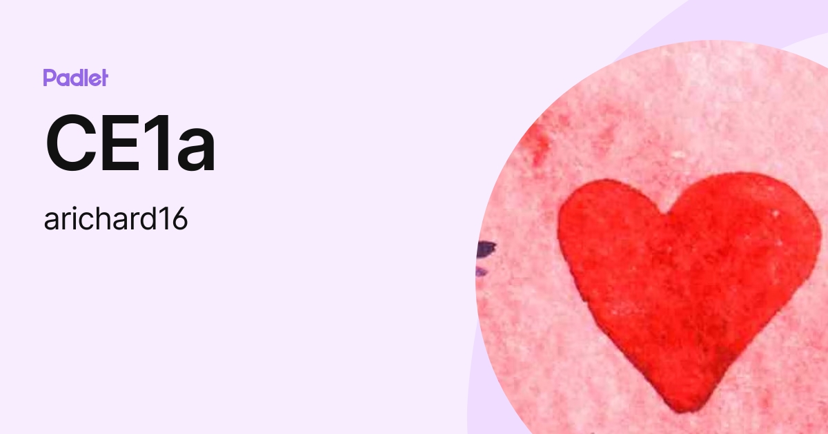 CE1a (arichard16) profile | Padlet