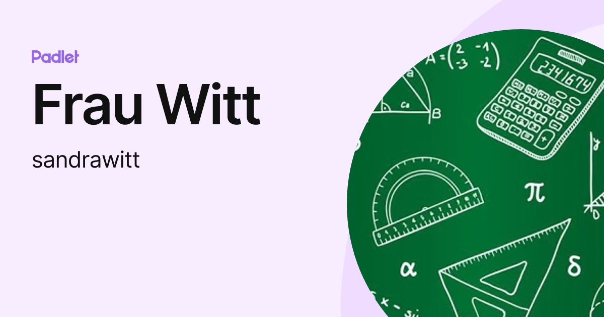 Frau Witt (sandrawitt) profile | Padlet
