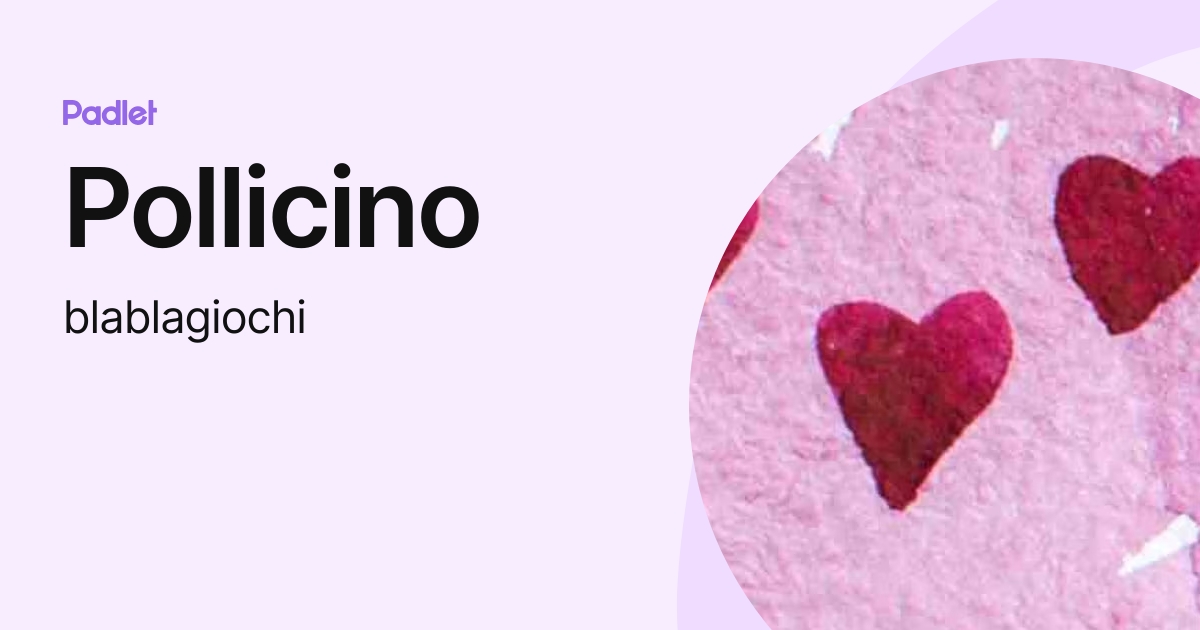 Pollicino (blablagiochi) profile | Padlet