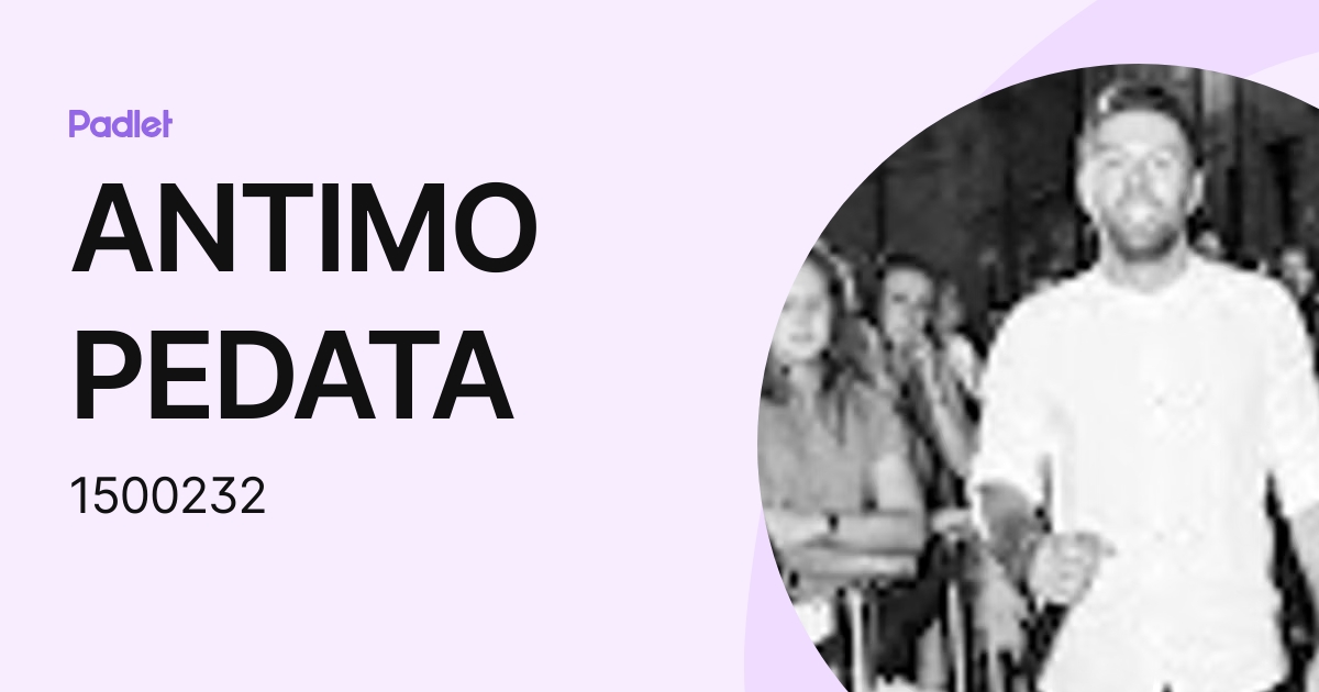 ANTIMO PEDATA (1500232) profile | Padlet