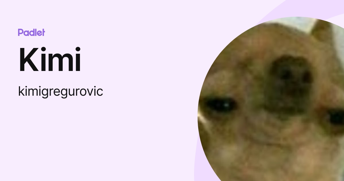 Kimi (kimigregurovic) profile | Padlet