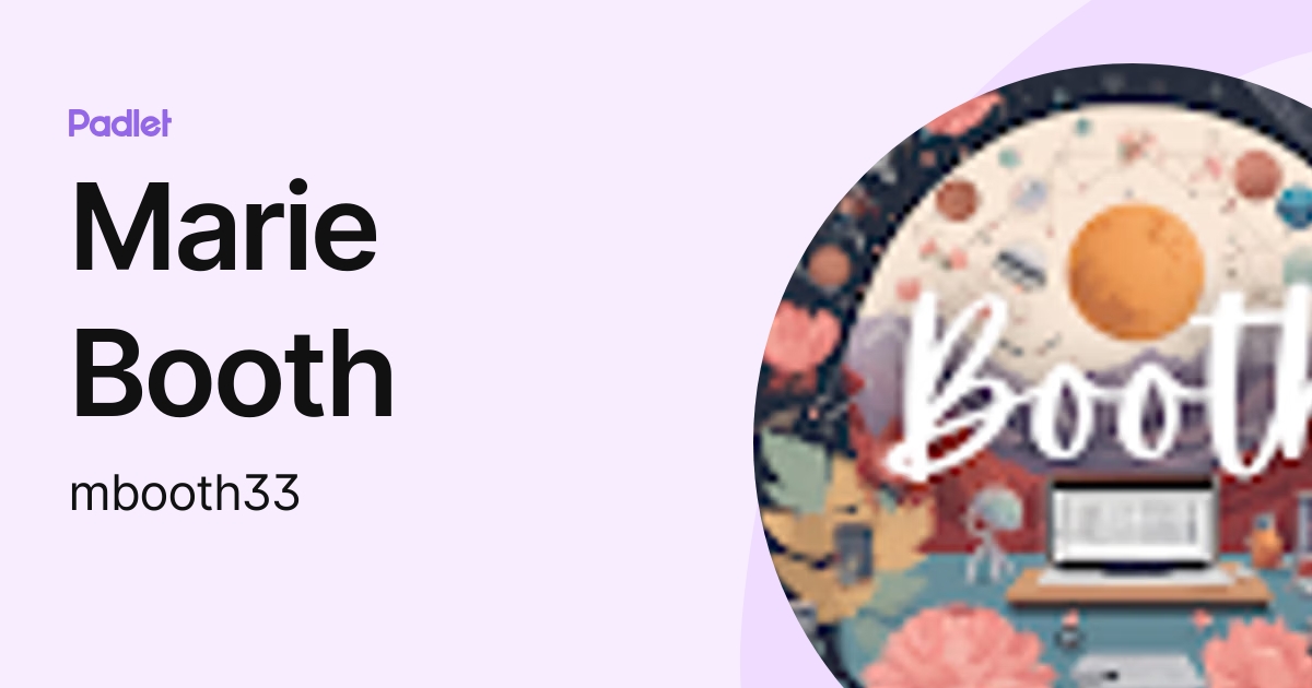 Marie Booth (mbooth33) profile | Padlet