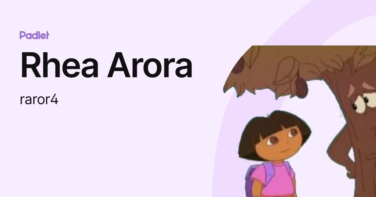 Rhea Arora (raror4) profile | Padlet