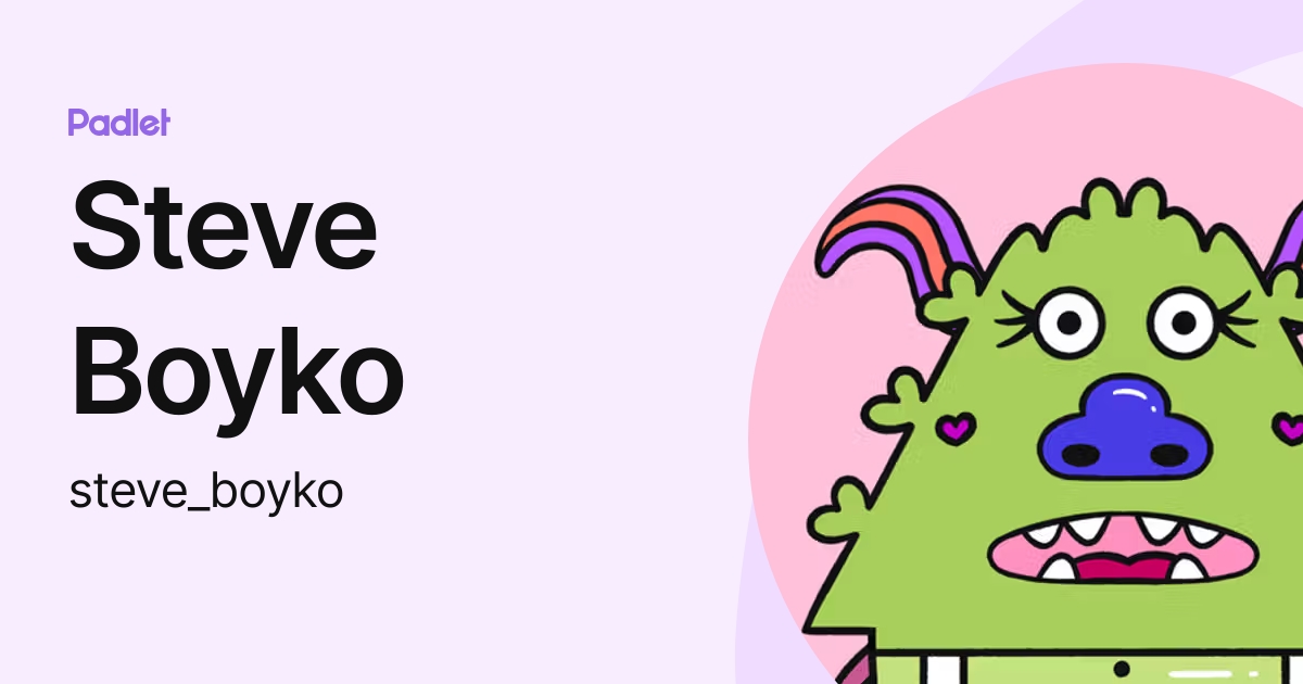 Steve Boyko (steve_boyko) profile | Padlet