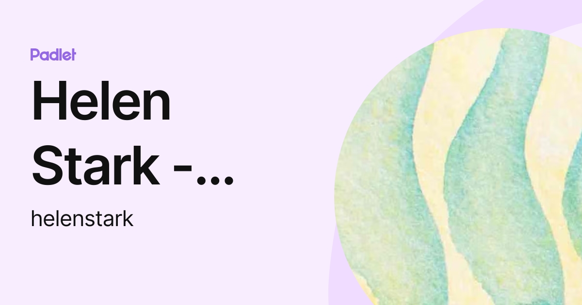 Helen Stark - ELIS Villamartin (helenstark) profile | Padlet