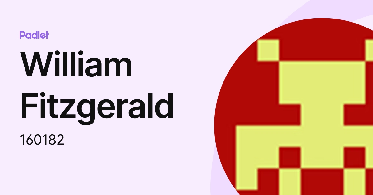 William Fitzgerald (160182) profile | Padlet