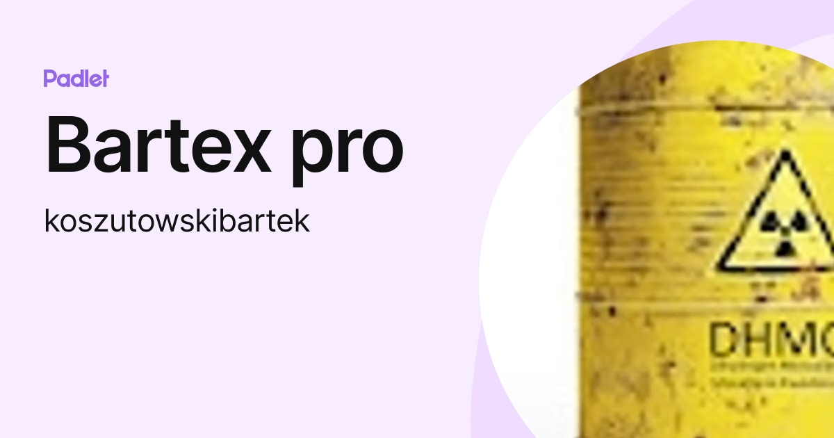 Bartex pro (koszutowskibartek) profile | Padlet