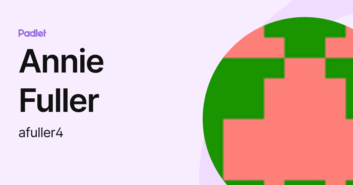 Annie Fuller (afuller4) profile | Padlet