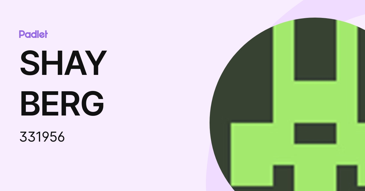 SHAY BERG (331956) profile | Padlet