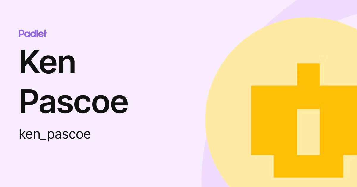 Ken Pascoe (ken_pascoe) profile | Padlet