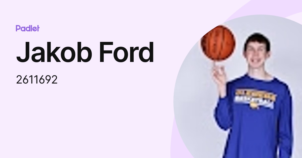Jakob Ford (2611692) profile | Padlet