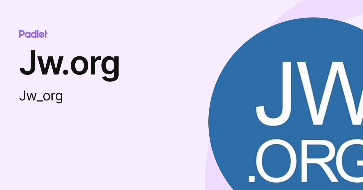 Jw.org (Jw_org) profile | Padlet