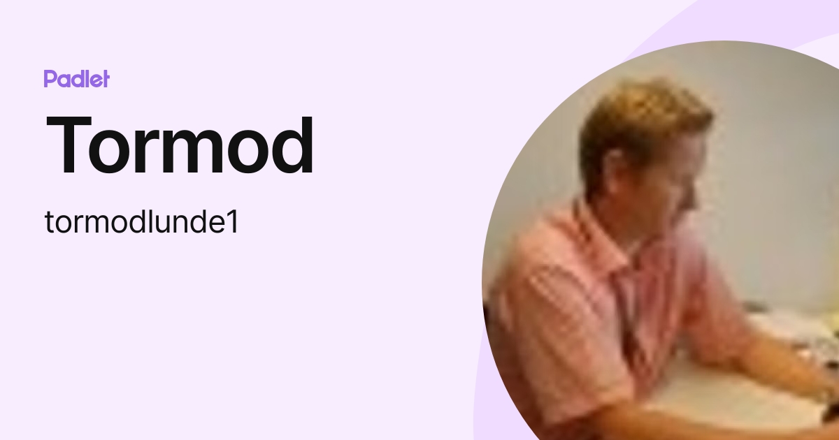 Tormod (tormod_lunde) profile | Padlet