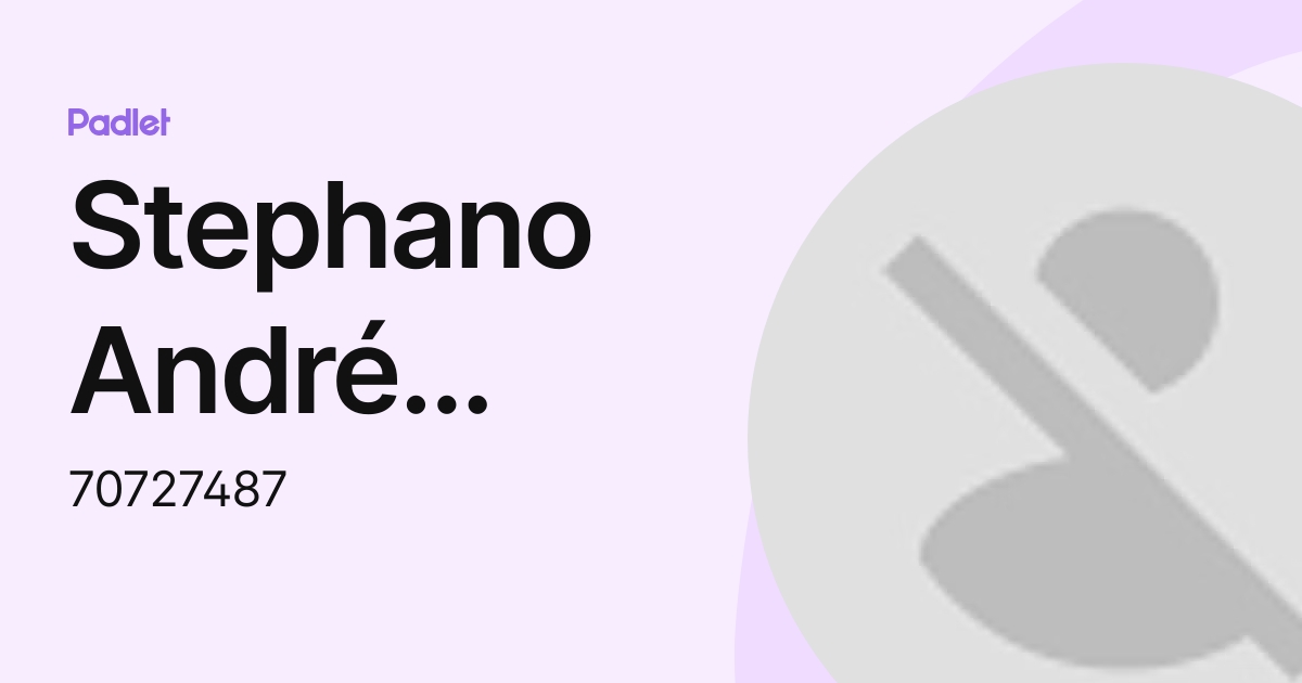 Stephano André MENDOZA URIBE (70727487) profile | Padlet
