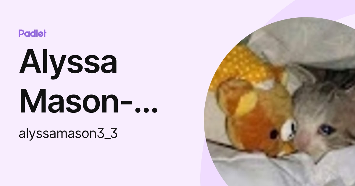 Alyssa Mason- Class of 2024 (alyssamason1) profile | Padlet
