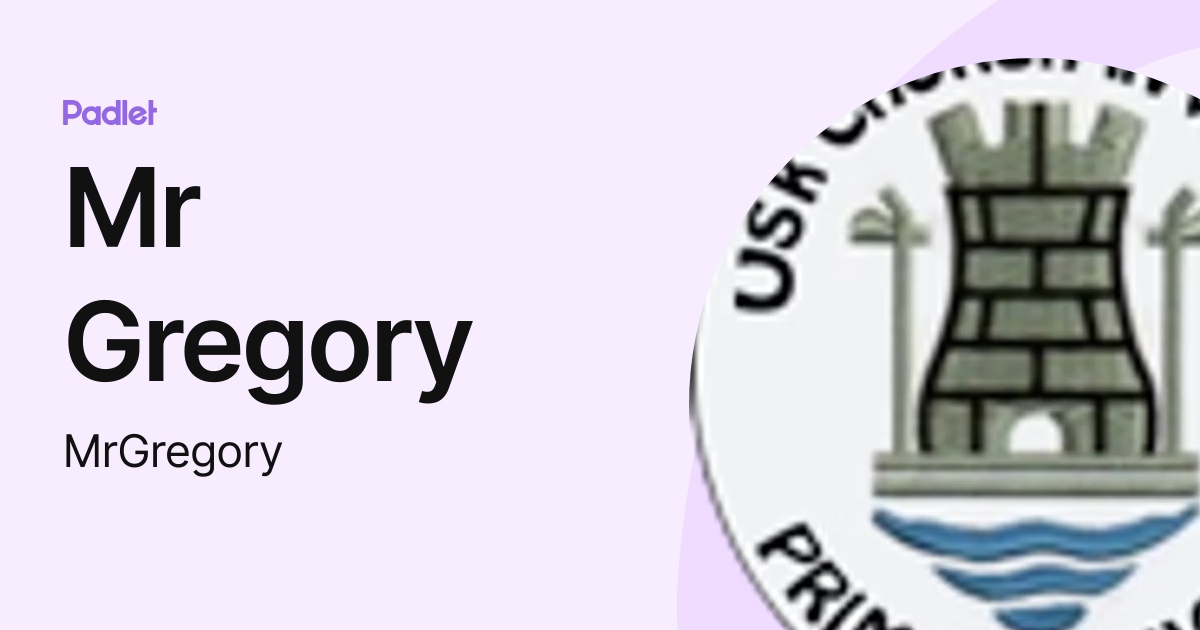 Mr Gregory (MrGregory) profile | Padlet