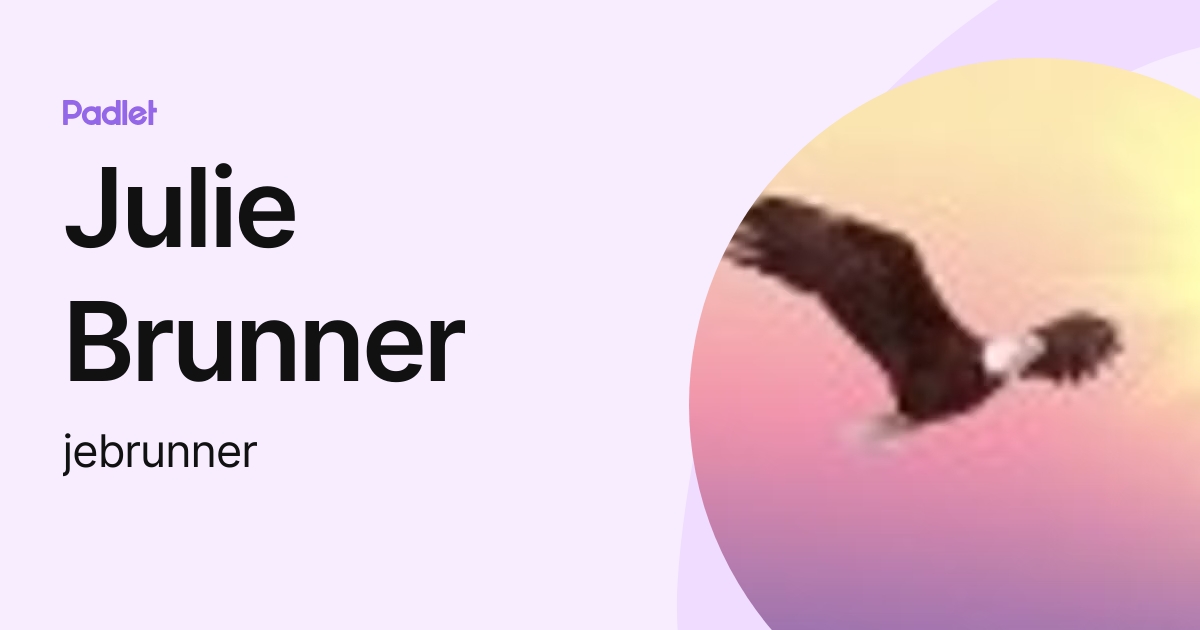 Julie Brunner (jebrunner) profile | Padlet