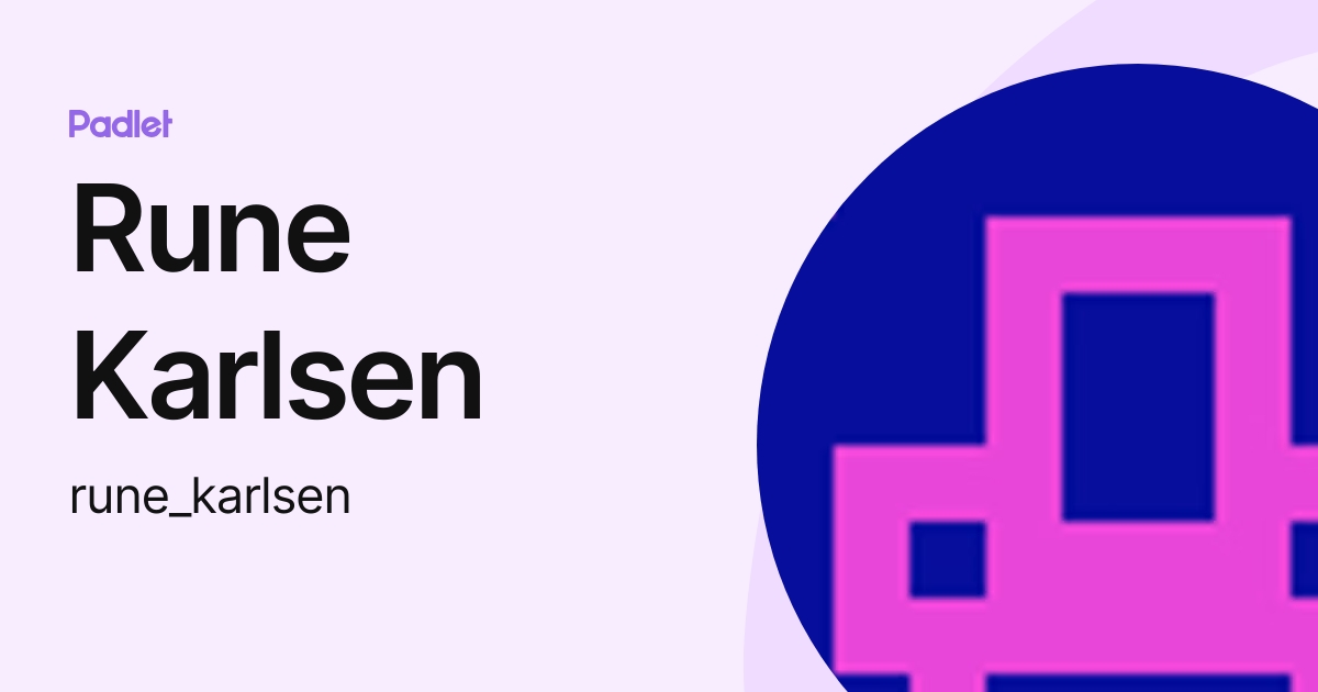 Rune Karlsen (rune_karlsen) profile | Padlet