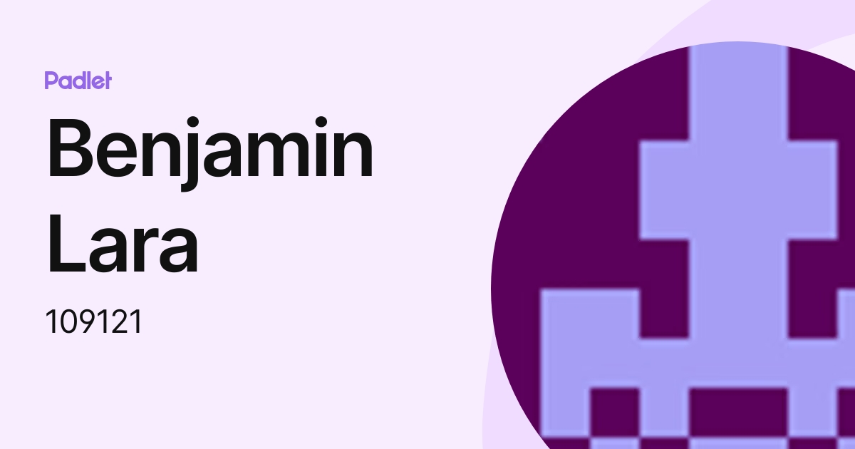 Benjamin Lara (109121) profile | Padlet