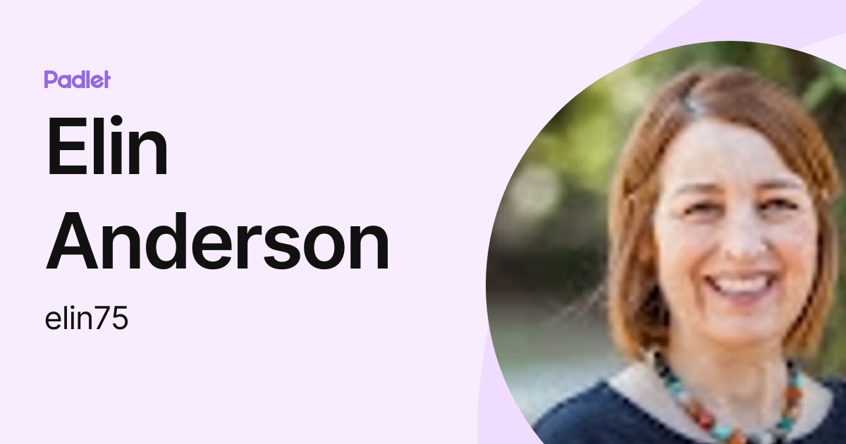 Elin Anderson (elin75) profile | Padlet