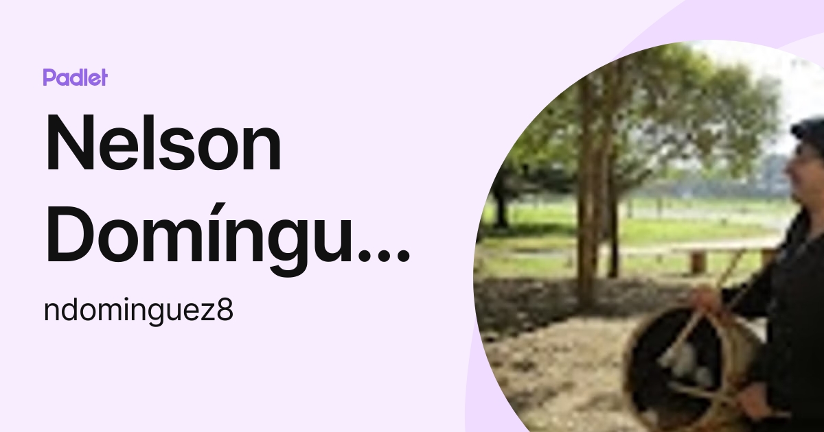 Nelson Domínguez (ndominguez8) profile | Padlet